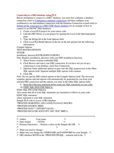 PL1 and DB2 | PDF | Parameter (Computer Programming) | Ibm Db2