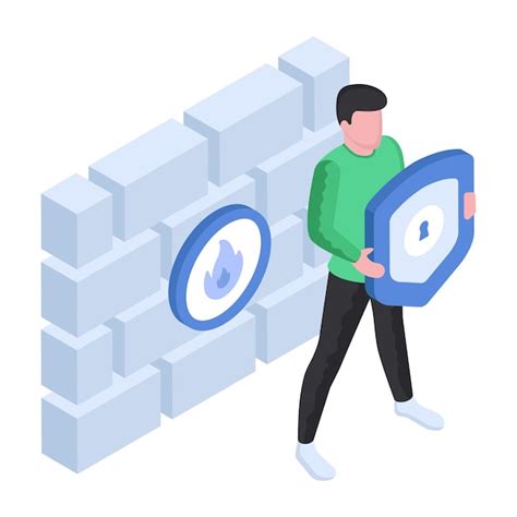 Premium Vector An Editable Design Illustration Of Firewall