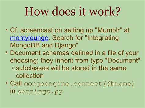 Django and Mongoengine | PPT
