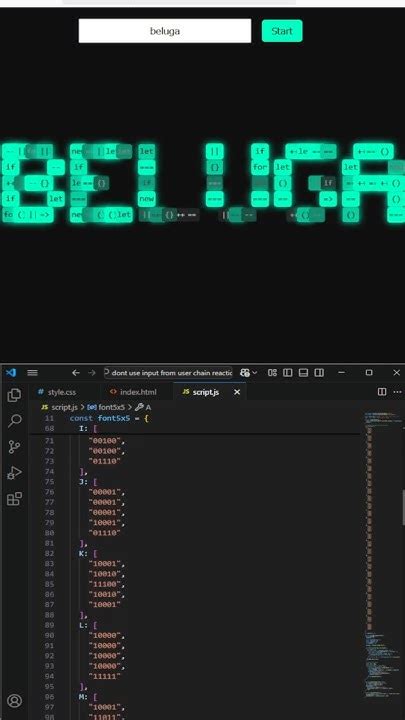 html css chain reaction animation short shorts javascript python