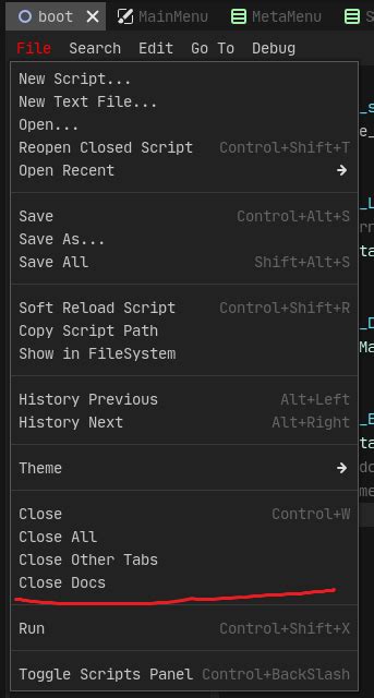 Implement Close Tabs Below In The Script Editor · Issue 5976