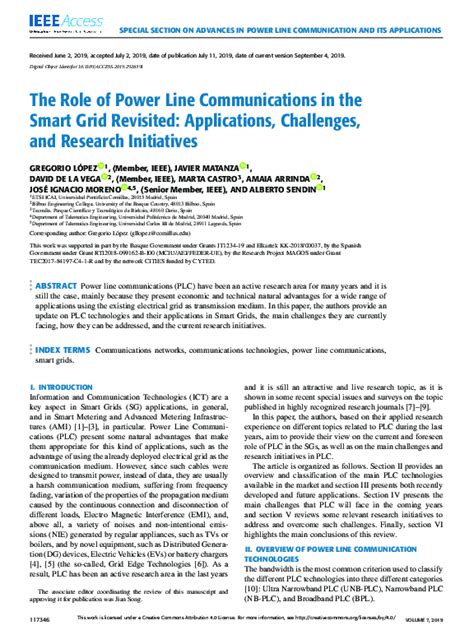 Pdf The Role Of Power Line Communications In The Smart Grid Revisited