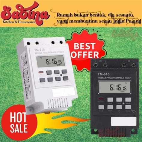 Promo Time Switch Relay 220V 30A Power Timer Programmable Lcd Display Diskon 23 Di Seller