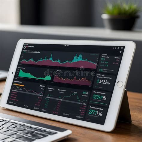 Digital Dashboard Showing Financial Trends Kpis And Business Growth Analytics Stock