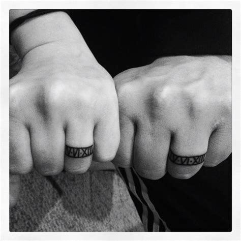 Roman Numeral Wedding Bands With My Hubby 4613 Is Our Wedding Date