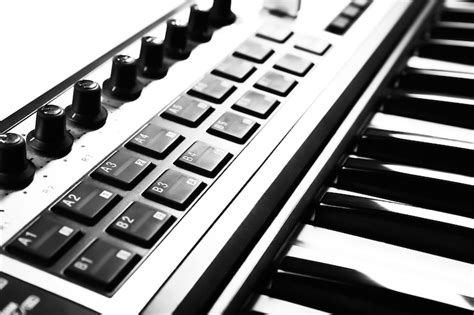 Premium Photo Keyboard Of Synthesizer Closeup