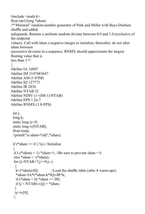 Solved The C Version Is Below Include Float Chegg Com