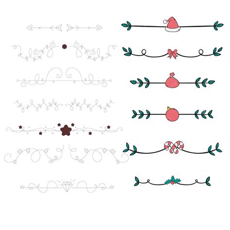 Premium Vector Cute Hand Drawn Flower Ornament Text Dividers Arrows