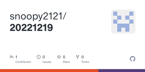 Github Snoopy212120221219