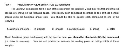 solved hi please help to identify the two unknown compounds
