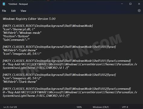 Add Dark Light Mode Option In Windows 11 Right Click Menu Droidwin