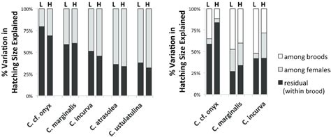 Proportion Of Variation In Hatching Size Explained In A Restricted