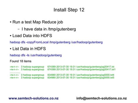An Example Hadoop Install Ppt
