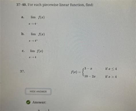 Solved For Each Piecewise Linear Function Find A Chegg