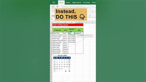 Stop ️ Typing Days 🙅🏻‍♀️ Shorts Exceltips Excel365 Viral Exceltricks Excel Msexcel Youtube