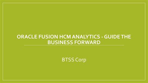 Ppt Oracle Fusion Hcm Analytics Oracle Hcm Cloud Integration