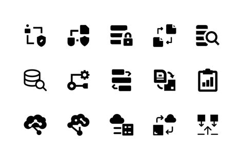 Ai Computing Icons For Smart And Digital Transformation 56489417 Vector