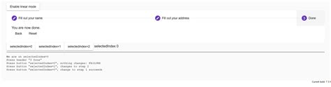 pressing stepper header and setting selectedindex programmatically does