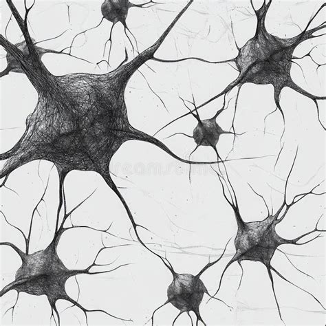 Neural Network Structure With Intricate Neuron Connections Stock Image