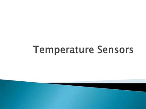 Ppt Temperature Sensors Powerpoint Presentation Free Download Id
