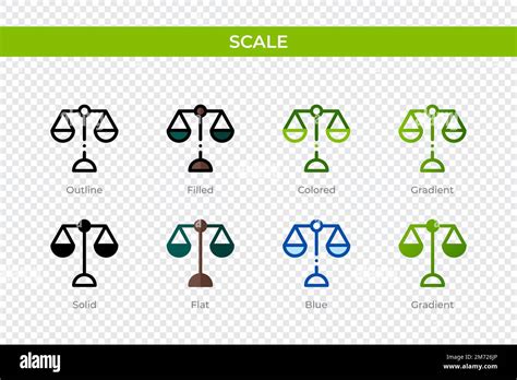 Scale Icon In Different Style Scale Vector Icons Designed In Outline Solid Colored Filled