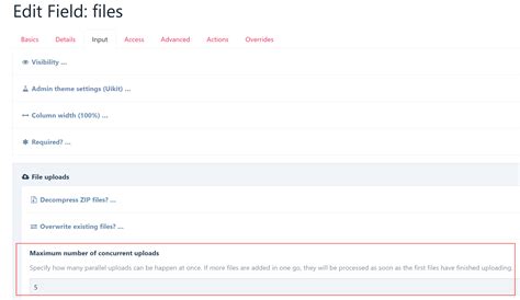 Paralleluploads Setting Dropzone General Support Processwire