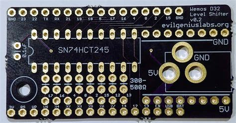 Wemos D32 Esp32 Led And Level Shifter Shield From Evil Genius Labs On Tindie