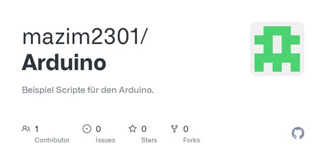 Github Mazim Arduino Beispiel Scripte F R Den Arduino