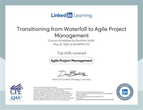 Bc Rostislav Králík Mba On Linkedin Certificate Of Completion