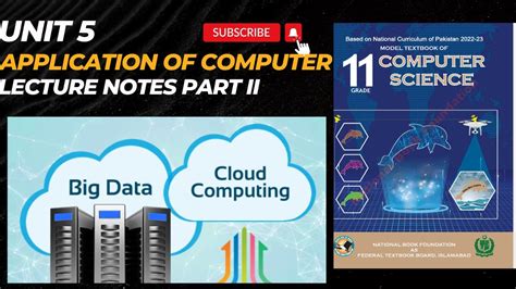 Class 11th Computer Unit 5 Application Of Computer Lecture Notes