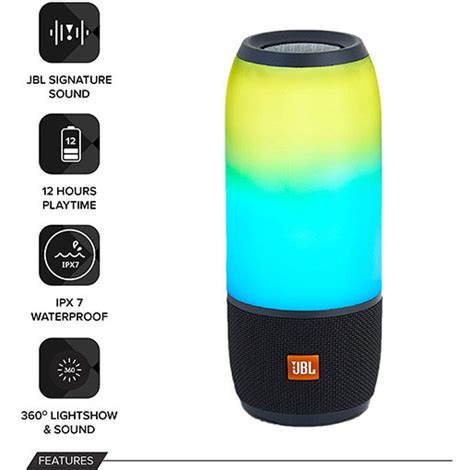 Jbl Pulse Waterproof Portable Bluetooth Speaker With Lightshow And Sound Startech Store