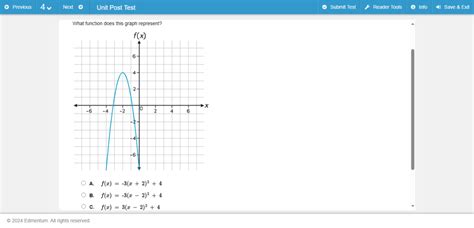 Previous 4 V Next Unit Post Test Submit Test Studyx