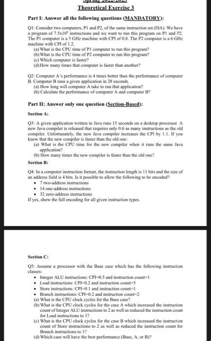 [solved] step by step please q1 consider two computers p1