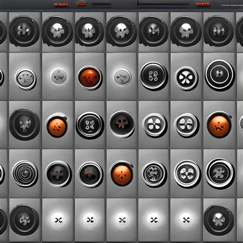 Unusual GUI Elements Hyper Realistic Ultra Detailed Buttons Sliders