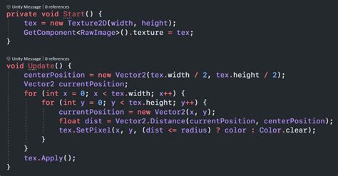 Circle Rasterization Onto Tex2d Runity3d