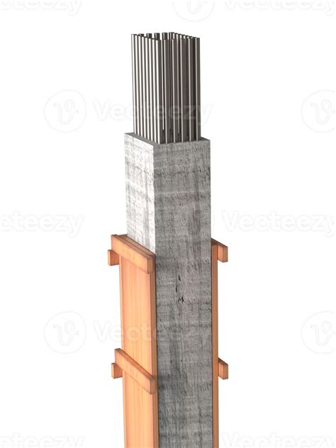 3d Rcc Columns Rendering Concrete Columns Under Construction Column