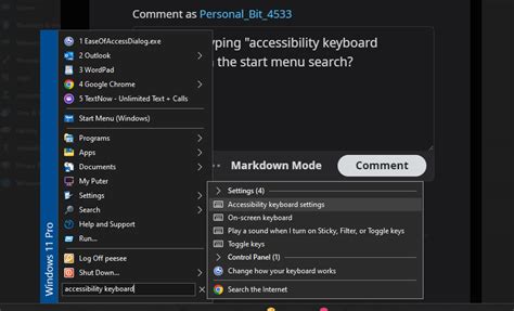 keyboard accessibility settings missing what do i do r windows11