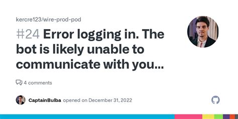 Error Logging In The Is Likely Unable To Communicate With Your Wire Pod Instance Issue