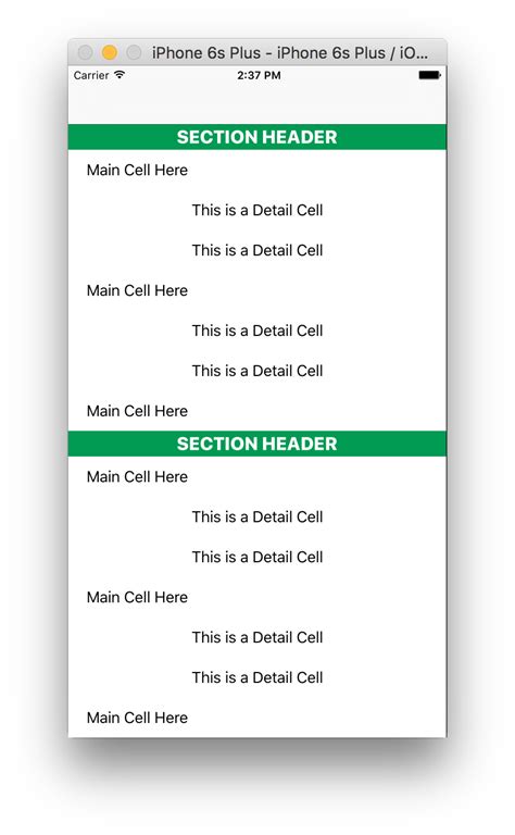 Swift How To Dynamically Nest 3 Ios Tablessections Into One Stack