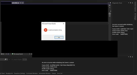 Visual Studio What Is Causing This Invalid Connection String Error