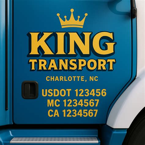 Custom Truck Door Decal Sticker Signs Us Dot Compliant Truck Door Le