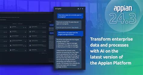 Latest Version Of The Appian Platform Transforms Enterprise Data And Process Automation With Ai
