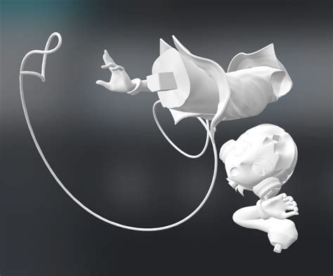 hatsune miku 3d model 3d printable cgtrader