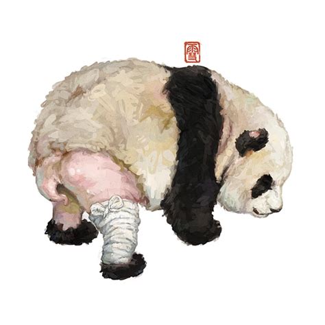 「 熊猫 国宝图鉴」no19｜缘小 缘小的陈年黑历史，可怜又好笑 允悲 【熊猫】【国潮】【财源“滚滚”来！】【雪娃娃童画】 花瓣网