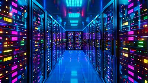 Server Room Data Center Futuristic Modern Industry Tech Hardware Backup Mining Hosting