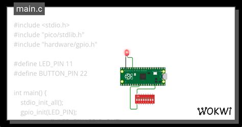 Pi Pico Blink Led Wokwi Esp32 Stm32 Arduino Simulator