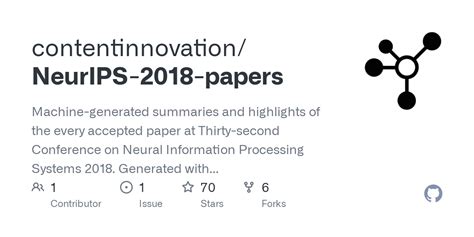 GitHub Contentinnovation NeurIPS Papers Machine Generated Summaries And Highlights Of