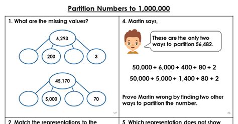 Partition Numbers To 1000000 Classroom Secrets Classroom Secrets Partition Numbers To 1000000 Classroom Secrets Classroom Secrets
