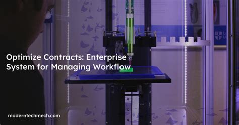 Optimize Contracts Enterprise System For Managing Workflow