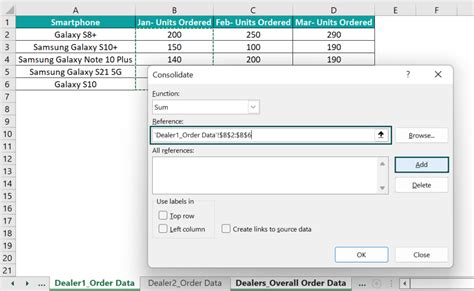 Consolidate Function In Excel Formula Examples How To Use